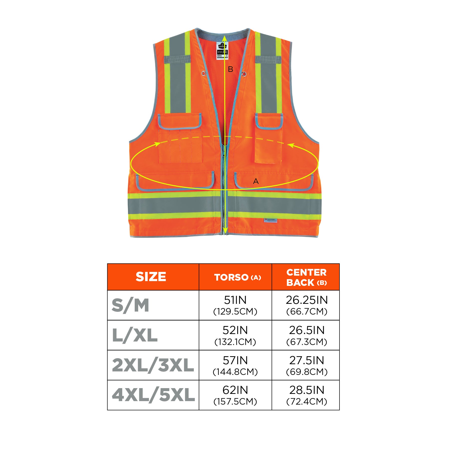 Hi-Vis Surveyors Work Vest, Heavy-Duty, Zipper | Ergodyne