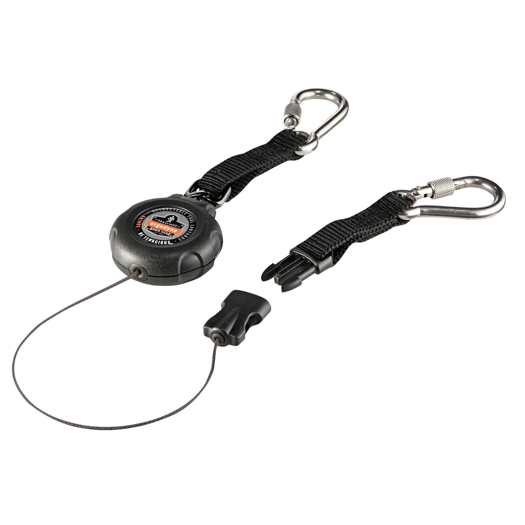Squids 3000 Retractable Tool Lanyard w/ Dual SS Carabiners - 1lb | Ergodyne