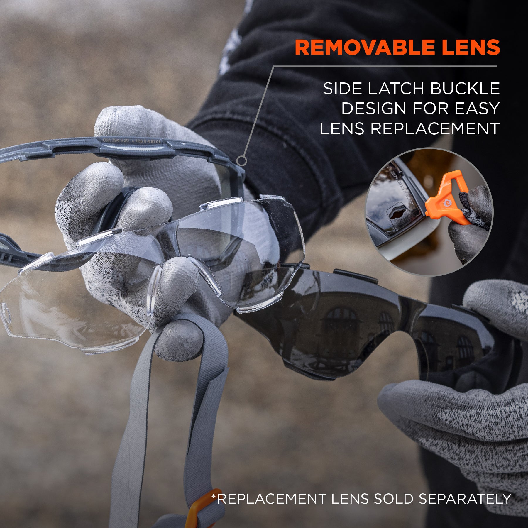 ARKYN Safety Goggles Neoprene Strap | Ergodyne