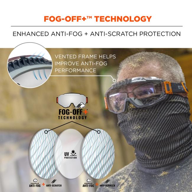 MODI OTG Anti-Scratch & Anti-Fog Safety Goggles Neoprene Strap | Ergodyne